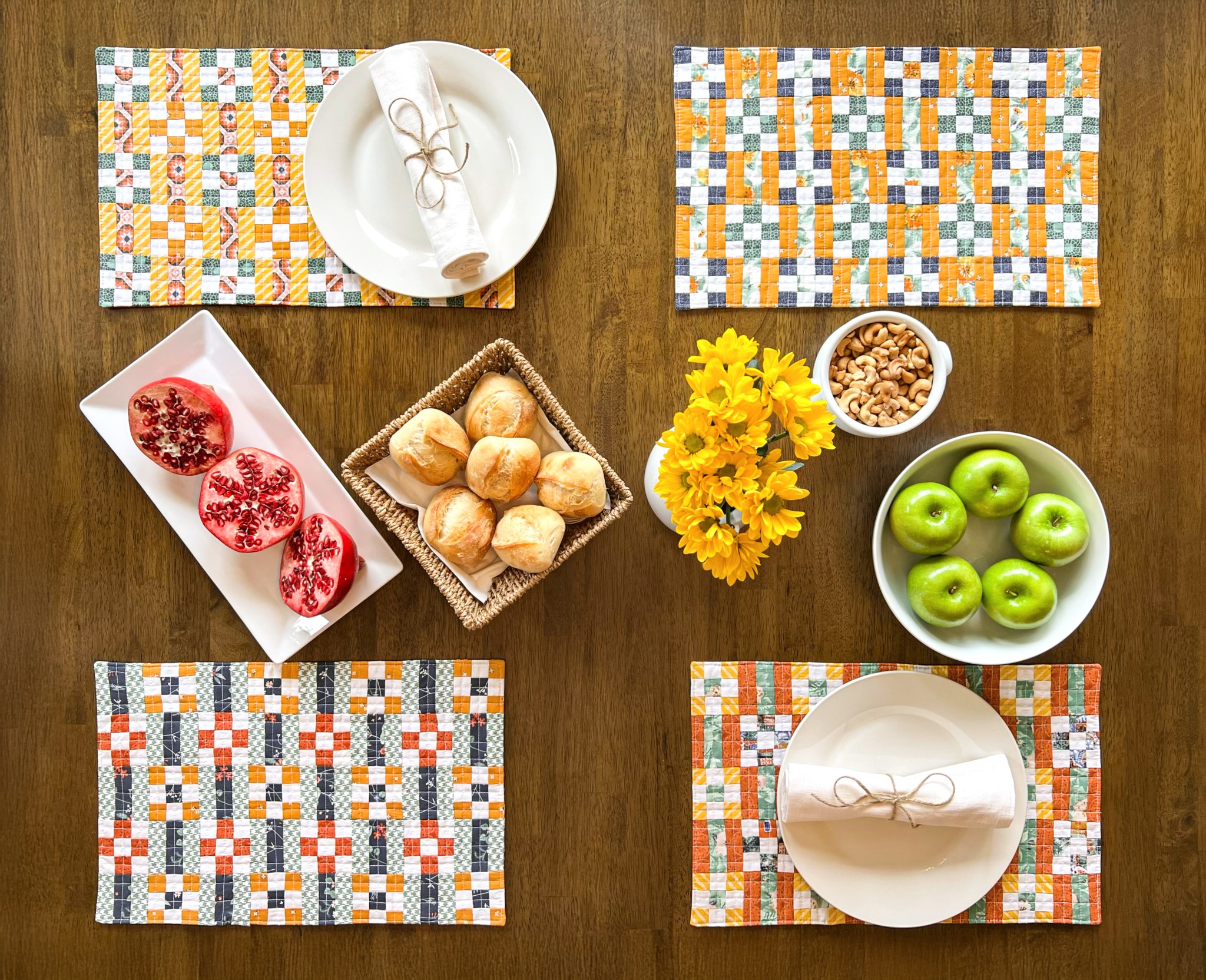 Easy Strip Roll Friendly Placemat Tutorial – Art Gallery Fabrics – The ...